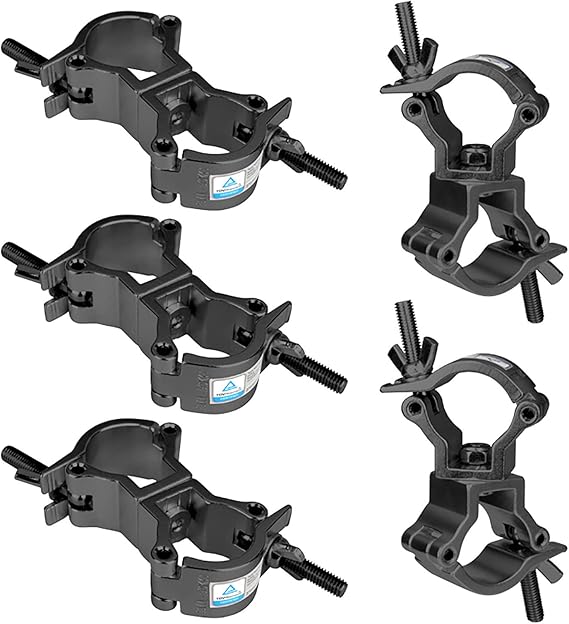 Amazon.com: 5 Pack Dual Swivel Clamp Turn As Needed Two 360 Degree ...
