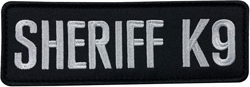 uuKen Embroidery Sheriff K9 Unit Department Military Morale Patch 6x2 ...
