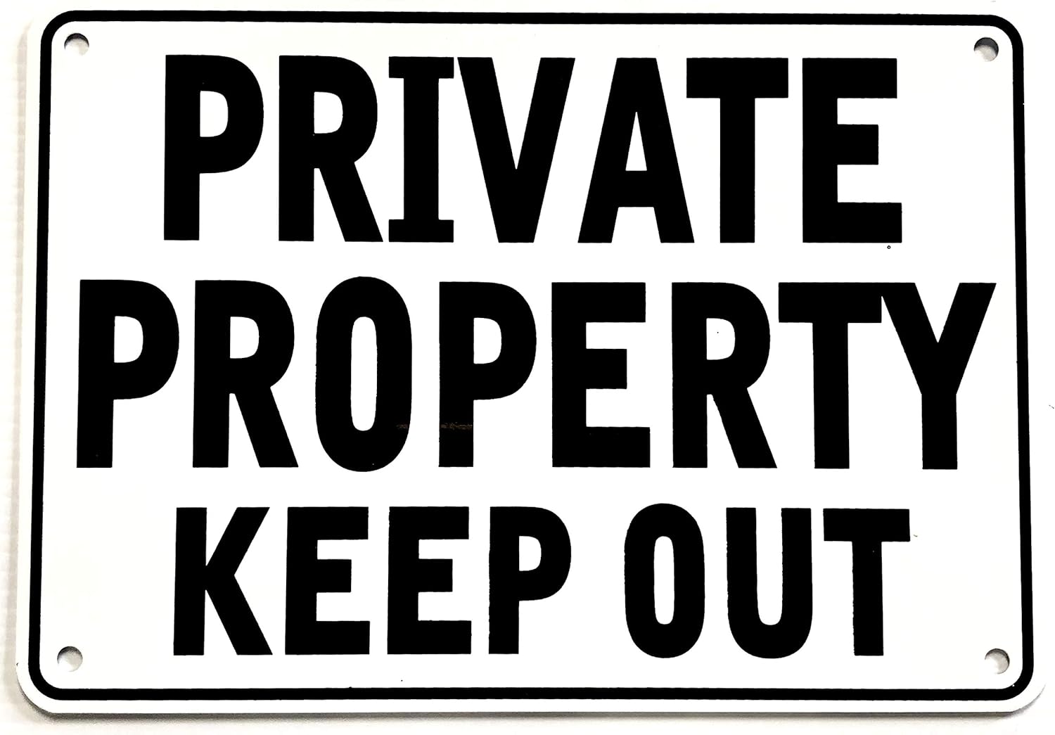 Amazon.com : Private Property Keep Out Warning Sign 7" X 10" : Garden ...