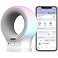 Amazon.com: Hubble Eclipse+ Portable Smart Baby Audio Monitor & Soother with 7-Color Night Light ...