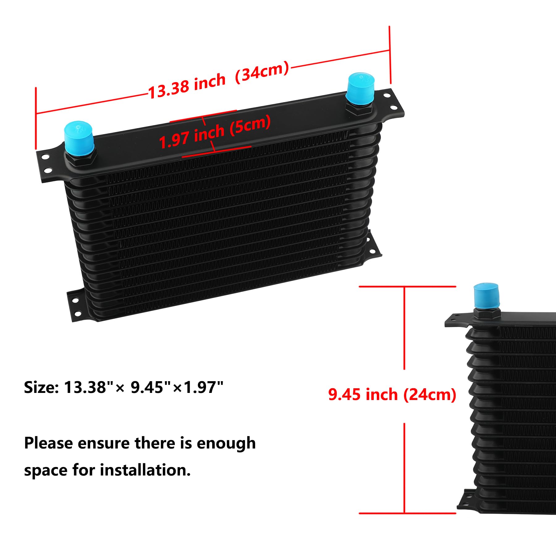 Mua Ucreative Oil Cooler Kit 10AN Transmission Engine Cooler Japanese ...