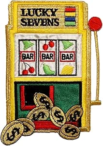 Amazon.com: ID 0058 Slot Machine Bar Winning Casino Embroidered Iron On ...