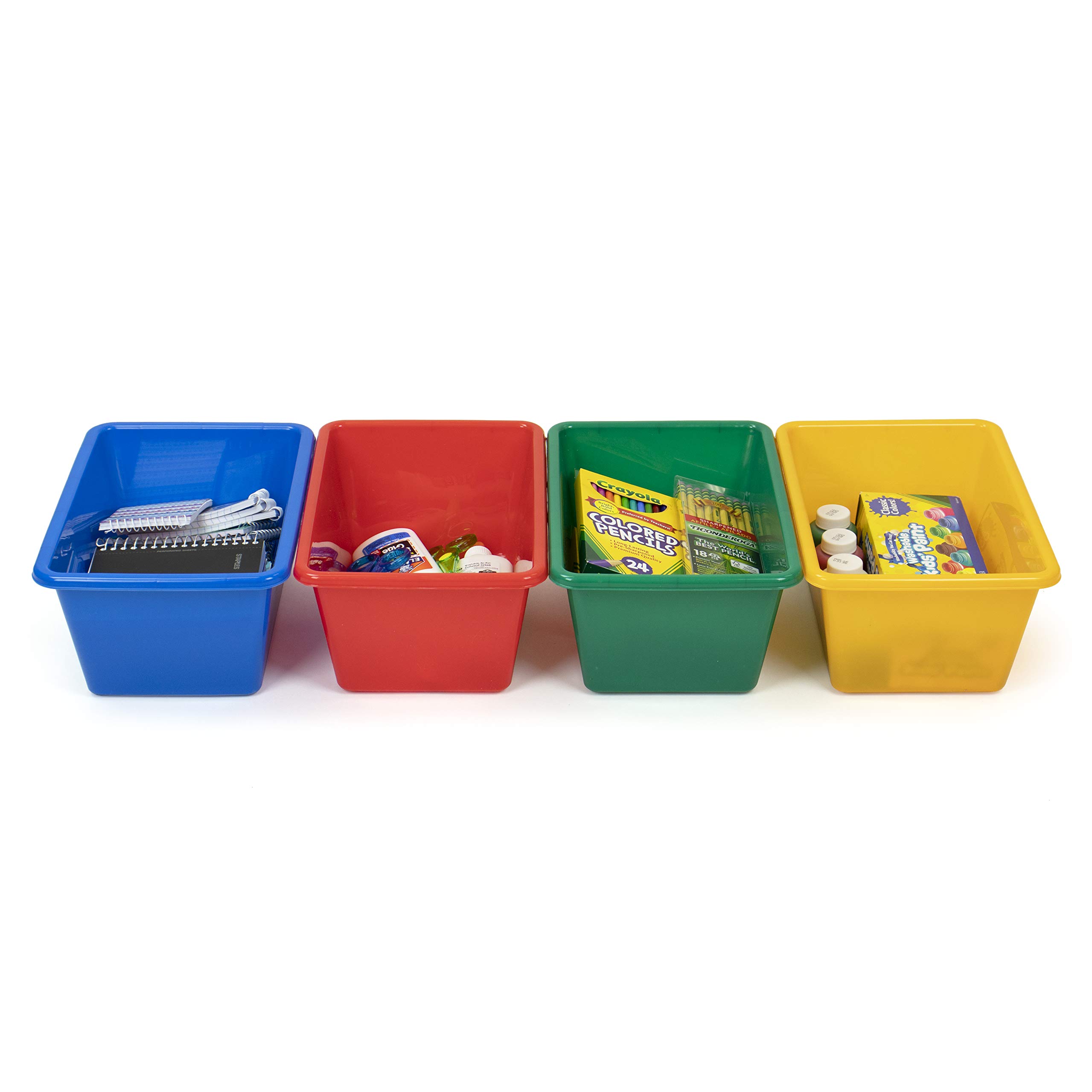 Mua Humble Crew Small Plastic Storage Bins, Set of 4, Primary Colors ...