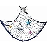 Decorative Fish Netting, Fishing Net Decor, 79 x 59inch Ocean Pirate ...