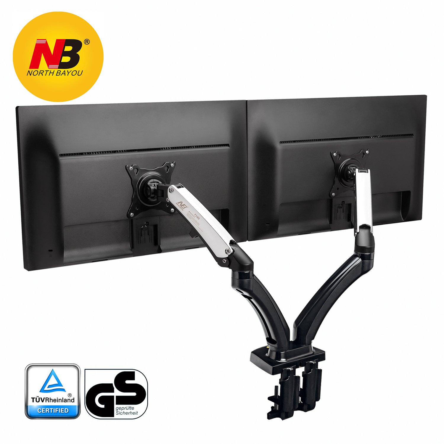 NB North Bayou F180 Dual Monitor Arms Desk Mount Stand for 17-27 Inch ...