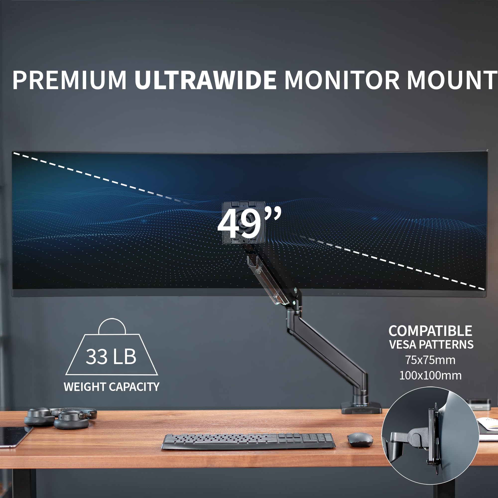 Mua VIVO Premium Aluminum Heavy Duty Monitor Arm for Ultrawide Screens ...