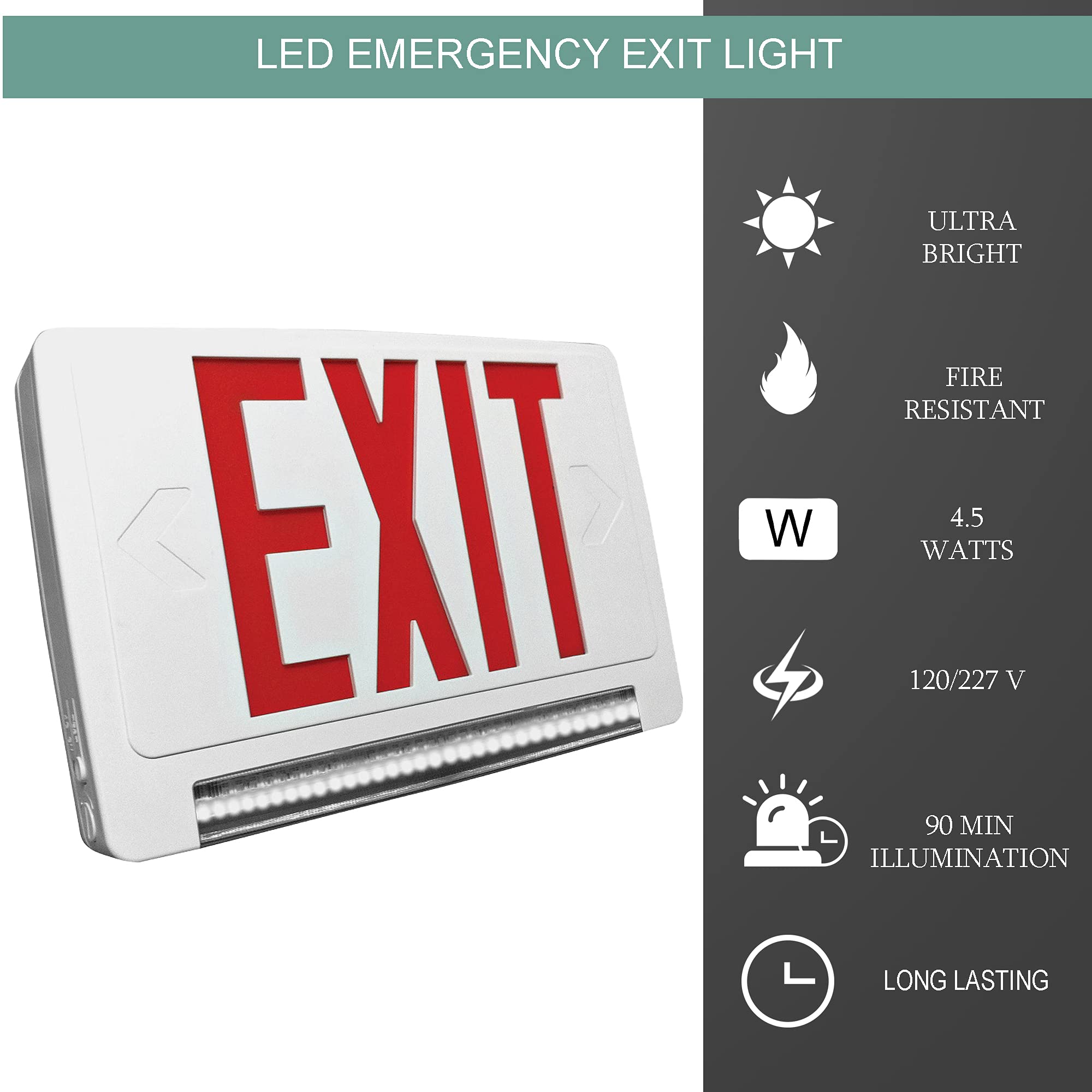 Mua Ciata 2 Pack Ultra Bright Energy-efficient Lighted Exit Signs with ...
