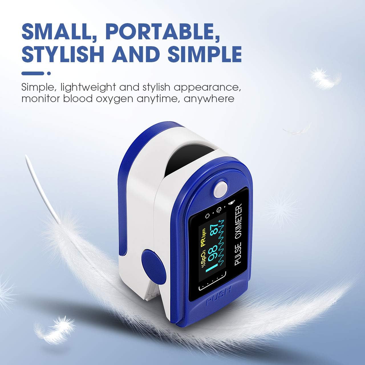 Pulse Oximeter,Oxygen Saturation Monitor Spo2 Fingertip Pulse Oximeter ...