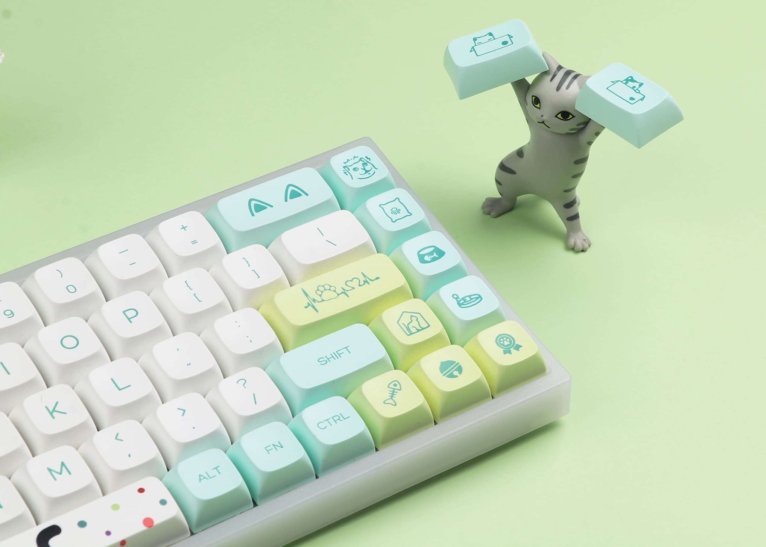Mua EPOMAKER Odd Cat 131 Keys XDA Profile PBT Dye Sublimation Keycaps ...