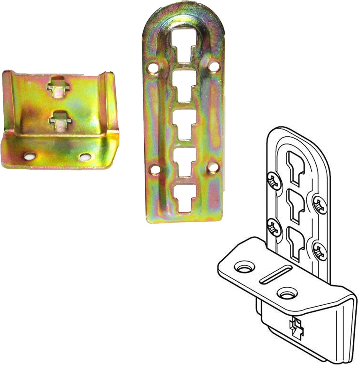 LIKERAINY Bed Connectors Brackets Suspension Fittings Joiner Hooks ...