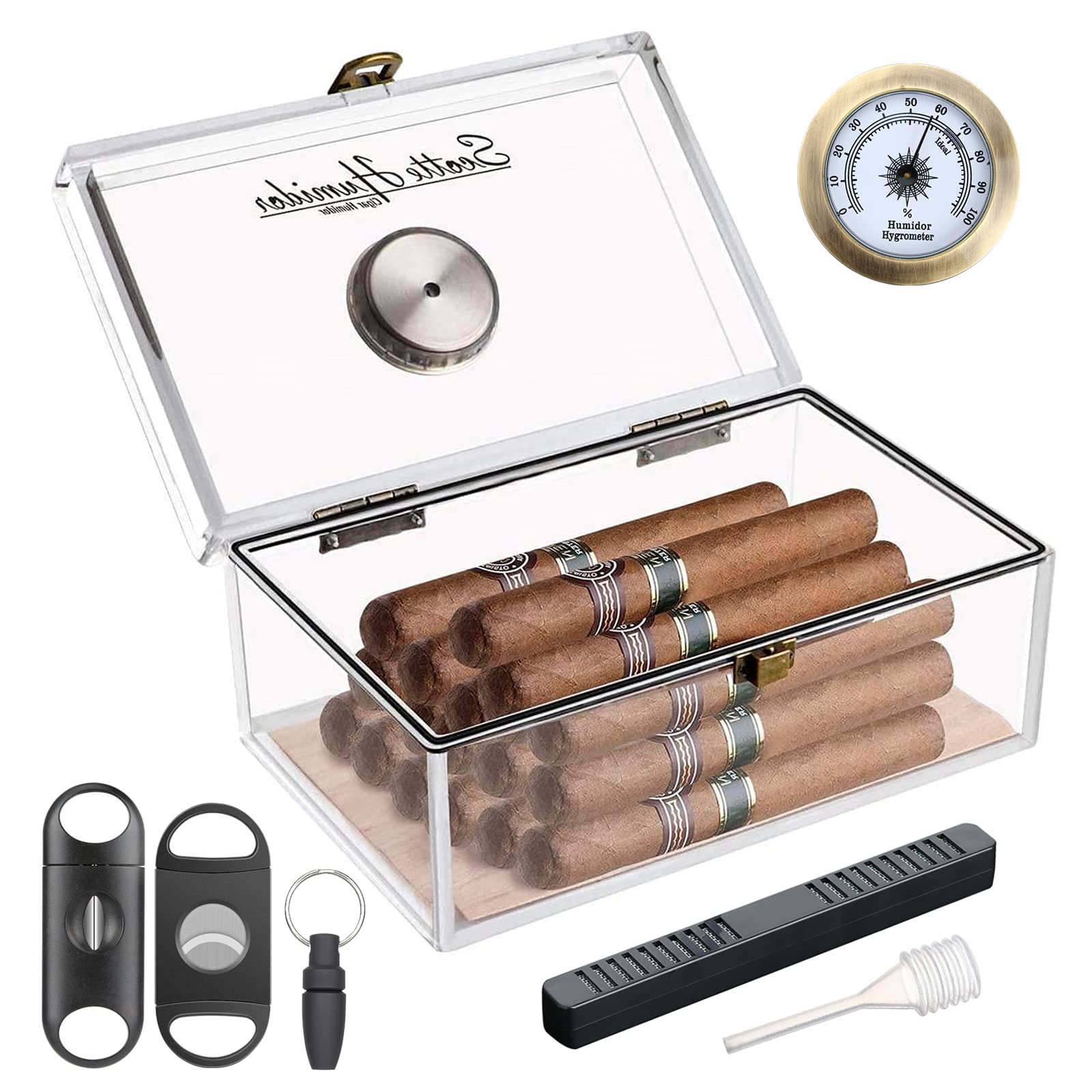 Mua Scotte Acrylic Cigar Humidor Jar/case/Box with Humidifier and ...