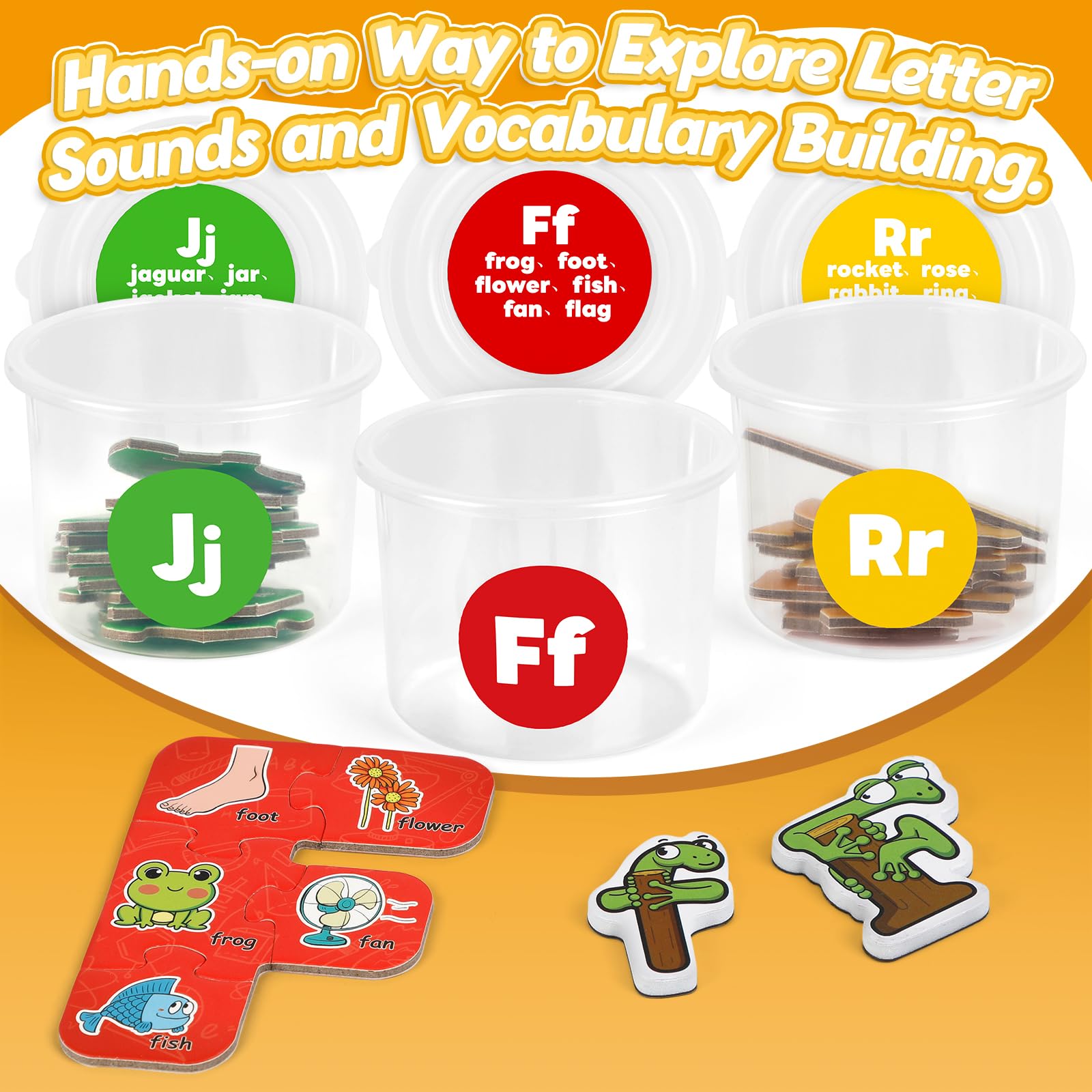 Mua Aizweb Alphabet Learning Toys,Alphabet Sorters Tubs with Magnetic ...