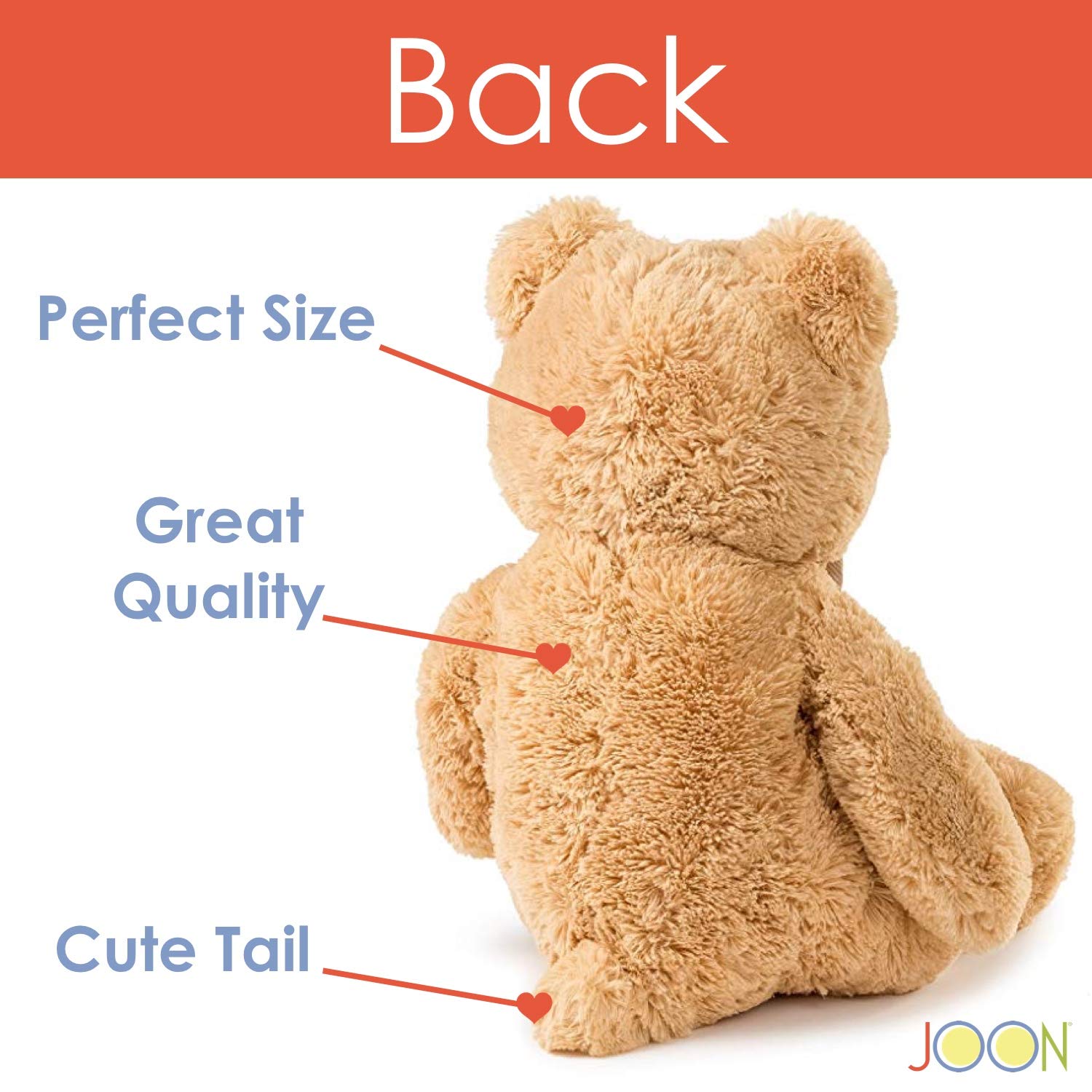 Mua JOON Big Teddy Bear - Fluffy Fur, Ribbon & Bow Signature Footprints ...