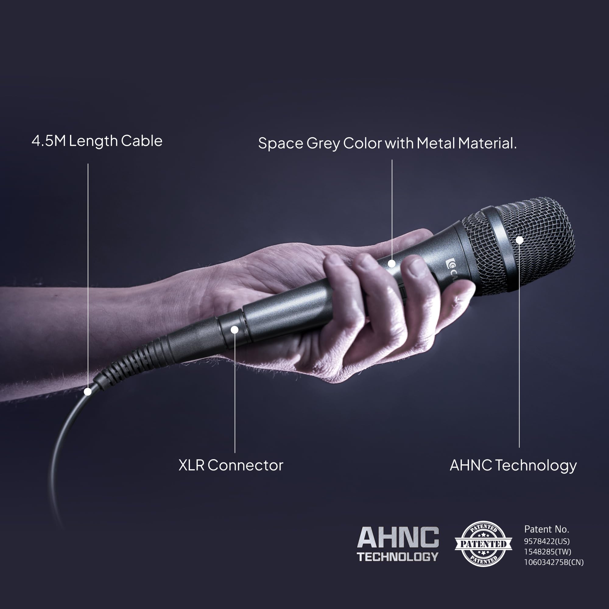 Mua CAROL AC-910S XLR Wired Vocal Microphone – Dynamic Cardioid Mic ...