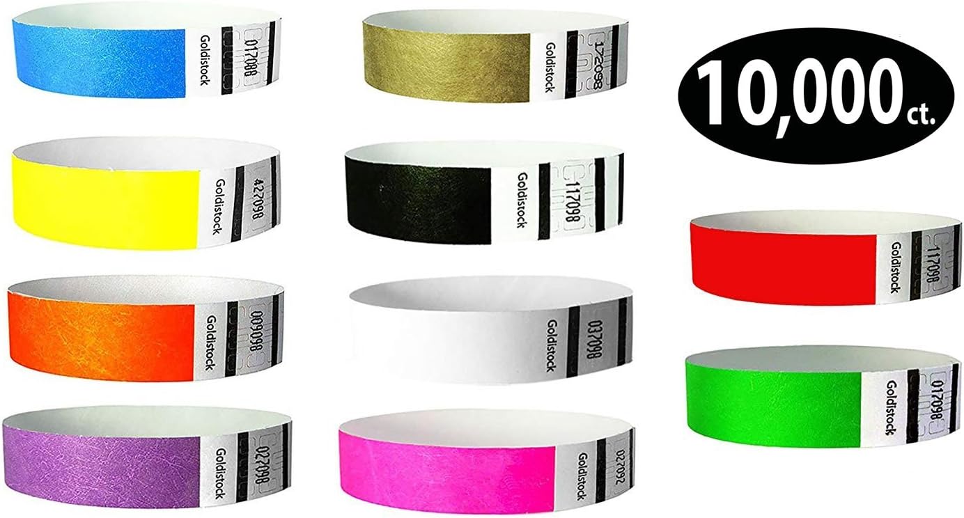 Orange Pink Yellow Black White- Paper-Like Party Armbands- Event Wrist ...