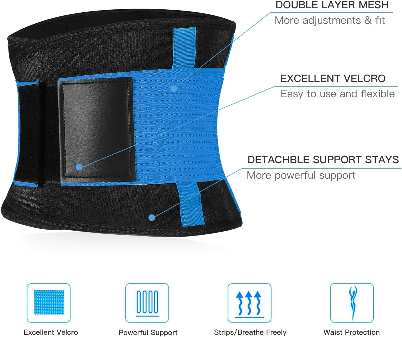 SZ-Climax Lower Back Brace Pain Relief – Double Pull Neoprene Lumbar ...