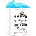 Amazon.com: WaaHome First Fathers Day Gift Bag for New Dad - 13" Large ...