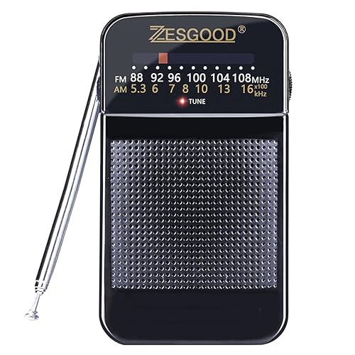 ZesGood Portable Transistor Radio Battery Operated AM FM Radio Portable ...