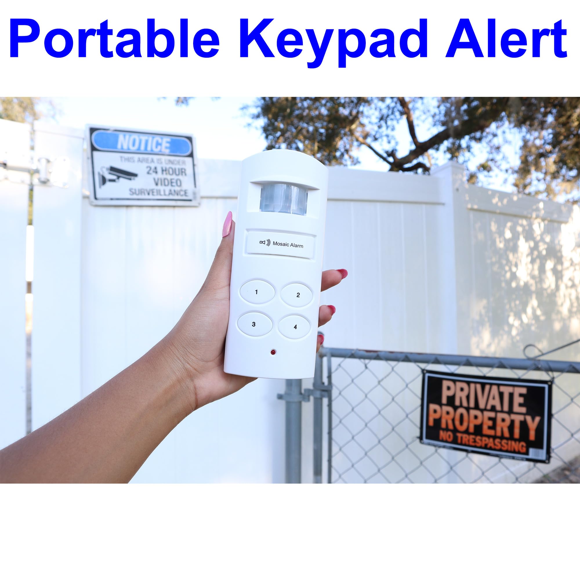 Mua Keypad Motion Sensor Alarm for Garage, Shed. Loud 130dB Siren. USB ...