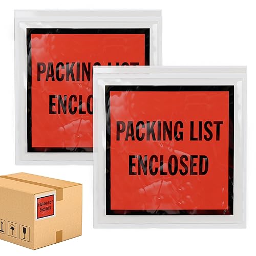ABC Packing List Envelopes, 4 x 5 Inch. 100 Pack 2 Mil Polyethylene ...