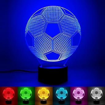 3D LIVERPOOL TEAM Acrylic LED 7 Colour Night Light Touch Table Desk ...