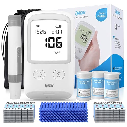 IMDK Blood Glucose Monitor Kit, 𝗖𝗹𝗶𝗻𝗶𝗰𝗮𝗹𝗹𝘆 𝗔𝗰𝗰𝘂𝗿𝗮𝘁𝗲 Blood Sugar Test ...