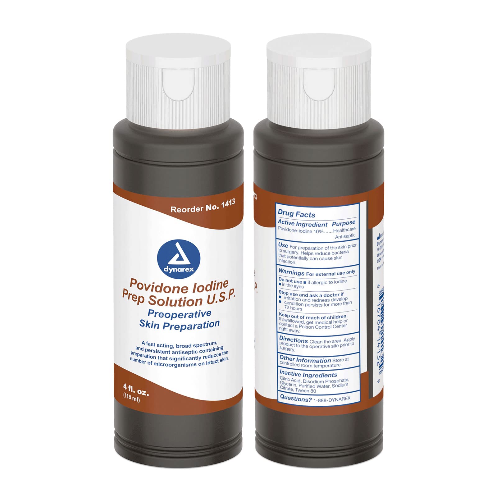 Mua Dynarex Povidone-Iodine Prep Solution, Antiseptic Solution for Skin ...