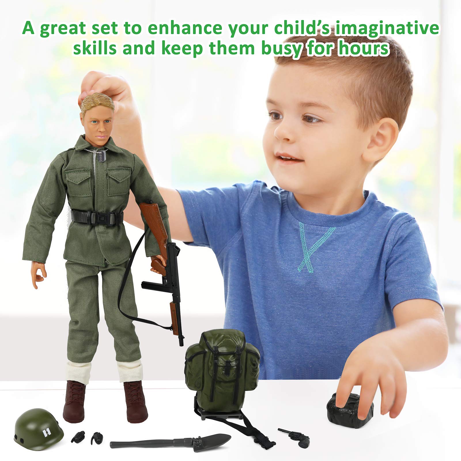 Mua Click N' Play WWII Allies Army Infantry 12” Action Figure Plat Set ...