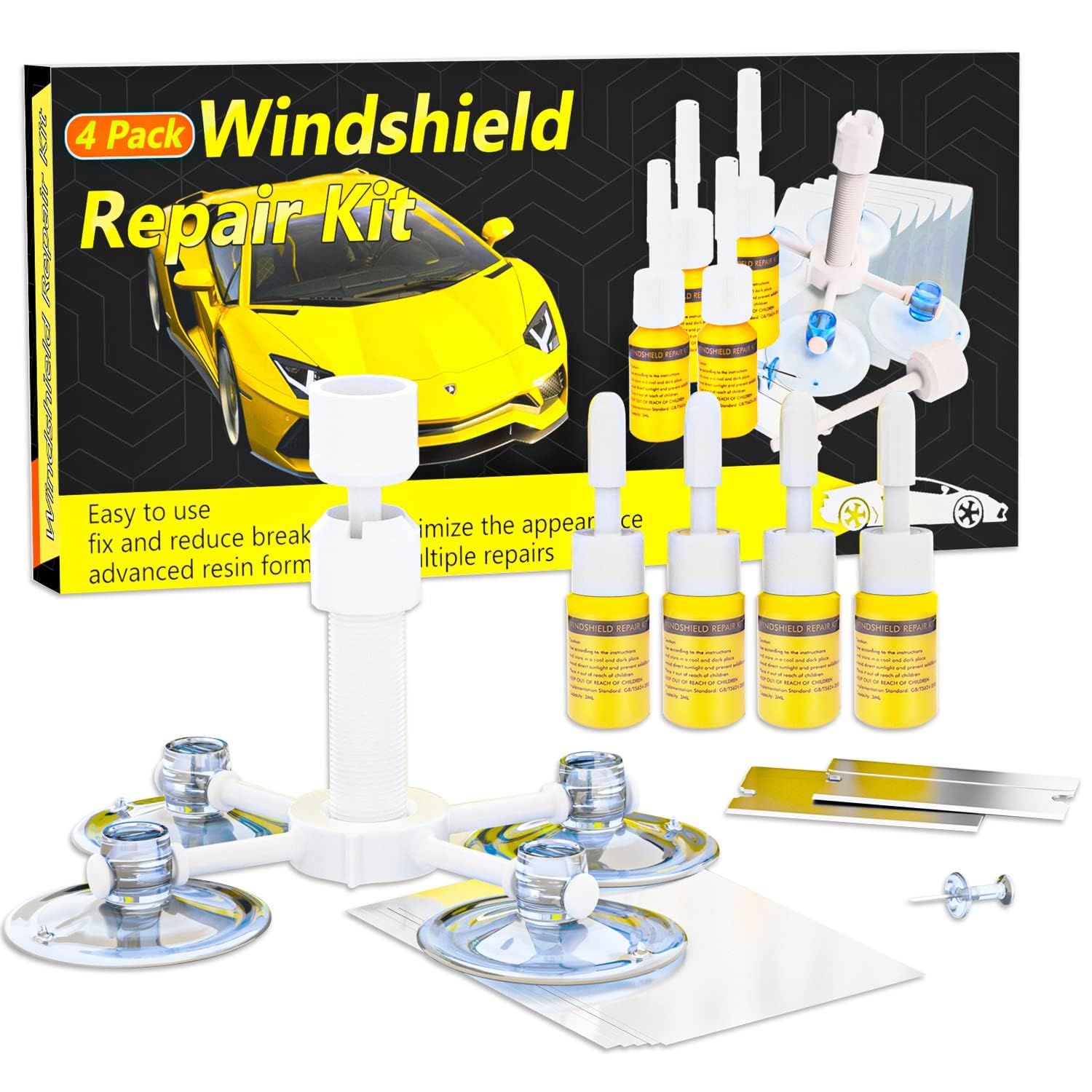 Mua Windshield Repair Kit, Upgraded 4 Pack Windshield Crack Repair Kit ...
