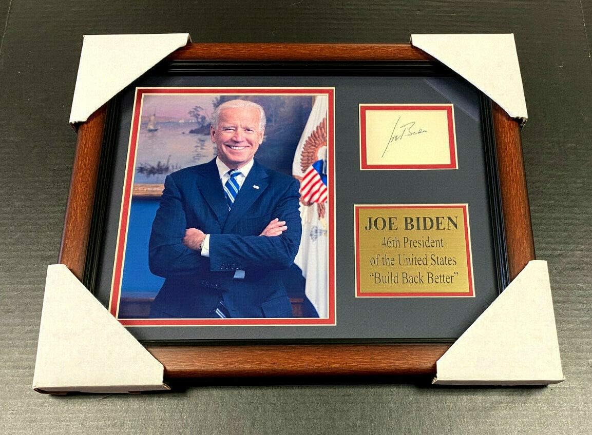 JOE BIDEN 46TH US PRESIDENT AUTOGRAPHED REPRINT Facsimile FRAMED 8x10 ...