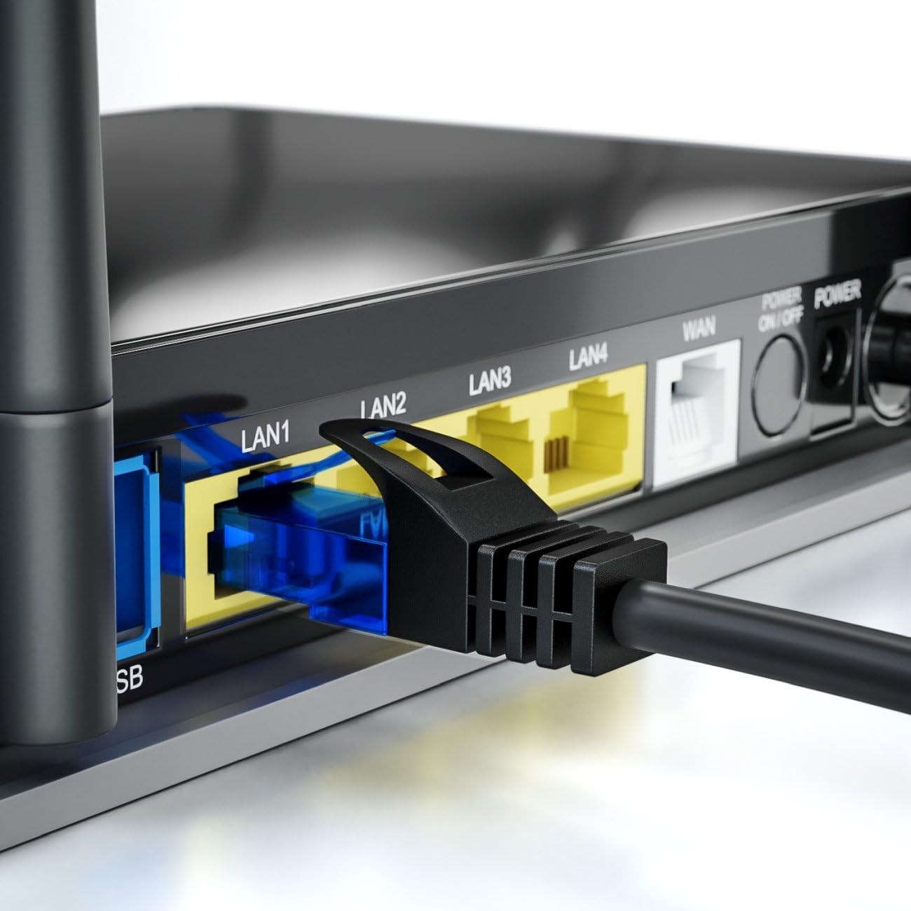 deleyCON 5x 0.5m (1.64 ft.) CAT6 Network Cable Set – U-UTP RJ45 CAT-6 ...