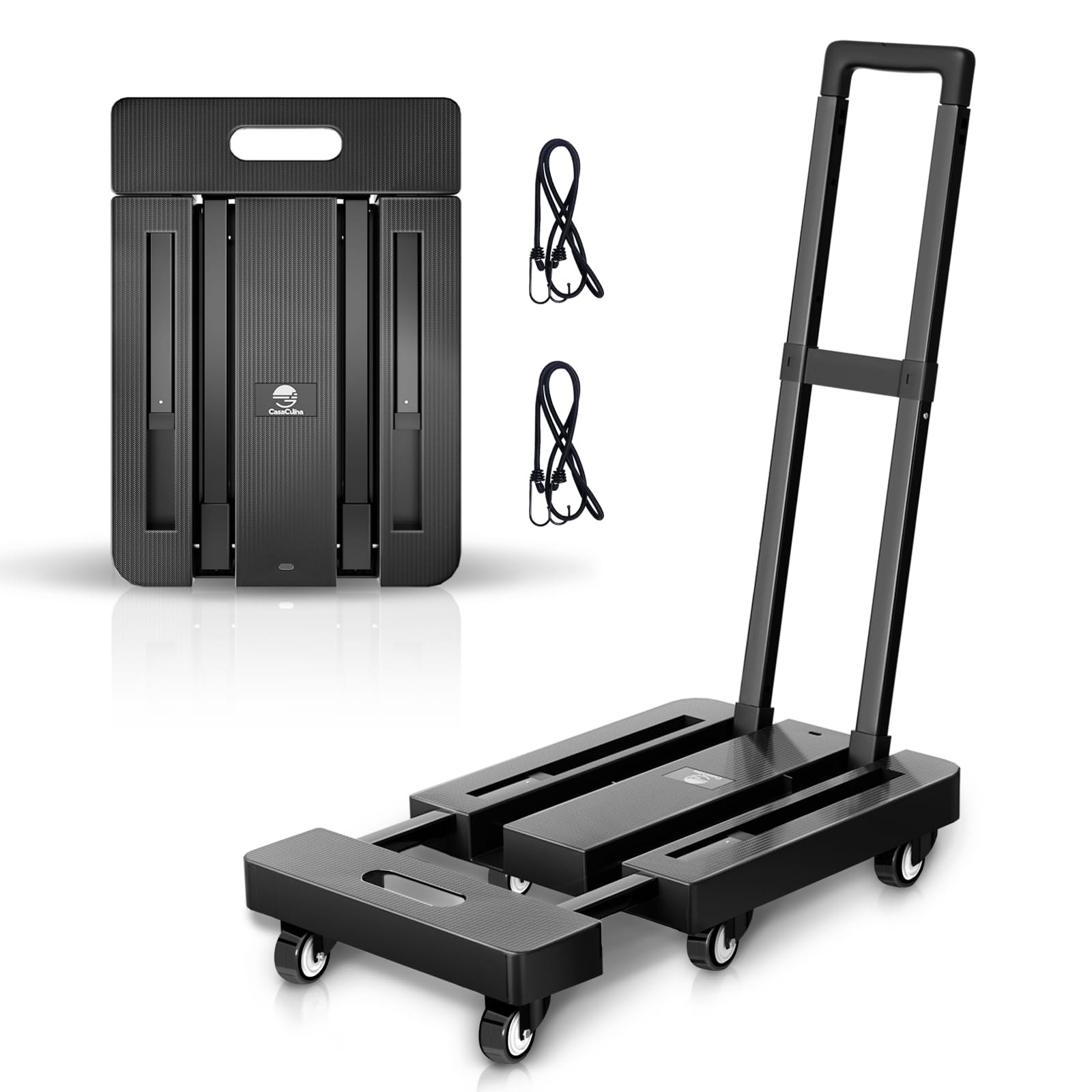 CasaCulina Folding Hand Truck, 500 LB Heavy Duty Folding Truck Dolly ...