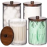 Amazon.com: Tbestmax 12 oz, 10 oz Qtip Holder, 4 Pcs Clear Restroom Bathroom Organizers and ...