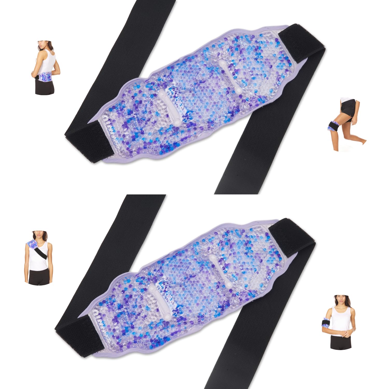 Premium Hot Cold Gel Bead Ice Packs by FOMI Care | 2 Pack | Cool ...