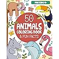50 Animals Coloring Book & Fun Facts for Kids: Discover a Colorful ...
