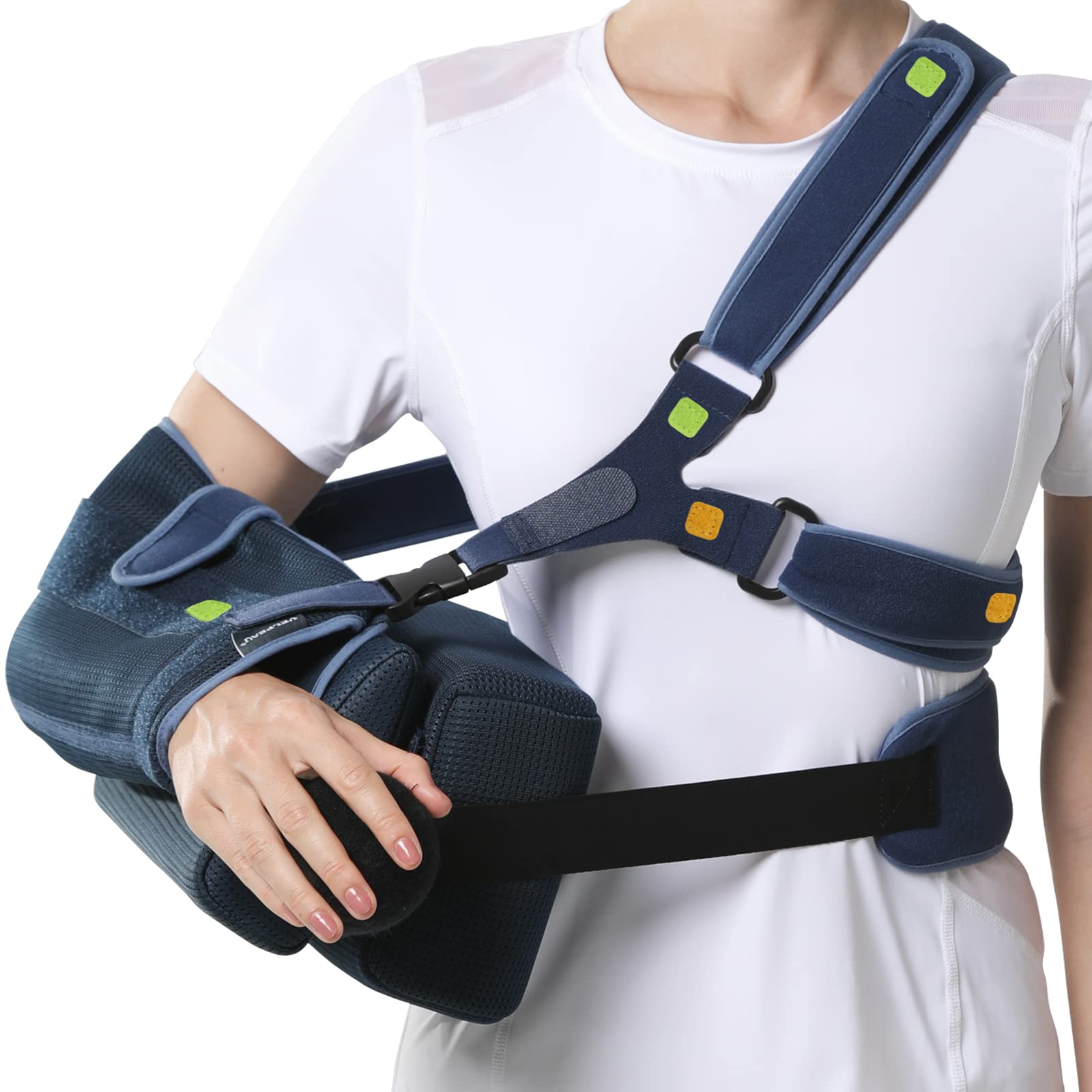 Velpeau Shoulder Sling Immobilizer with Abduction Pillow Support Brace ...
