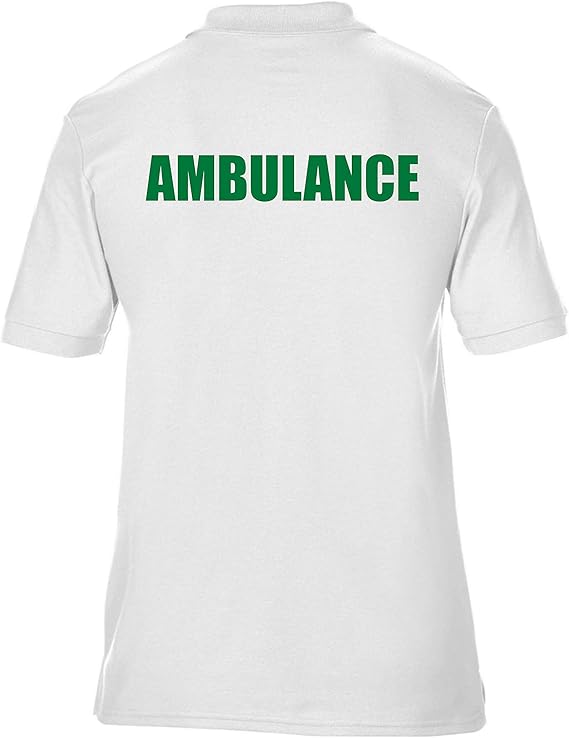 Ladies Ambulance Printed White Polo Shirt, Medical Clothing: Amazon.co ...