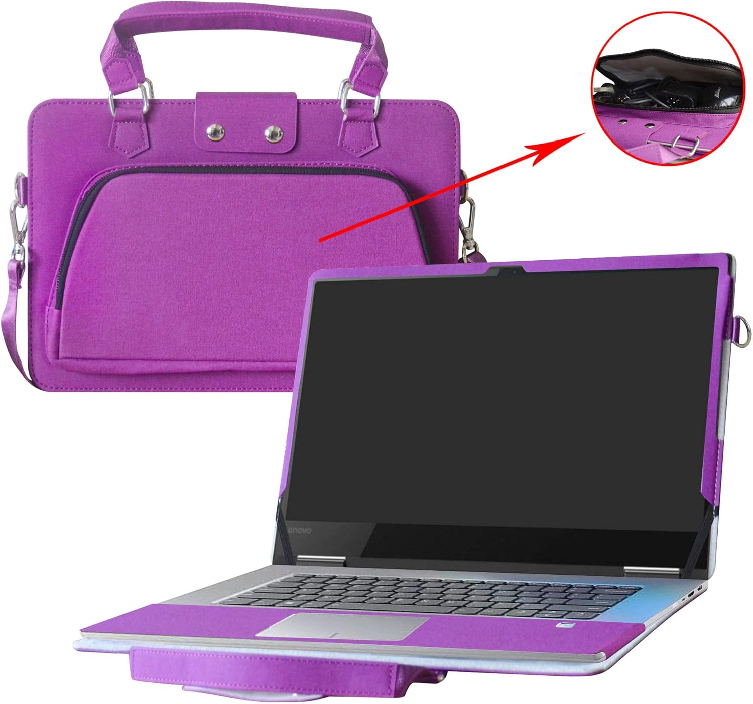 Amazon.com: Yoga 730 15 Case,2 in 1 Accurately Designed Protective PU ...