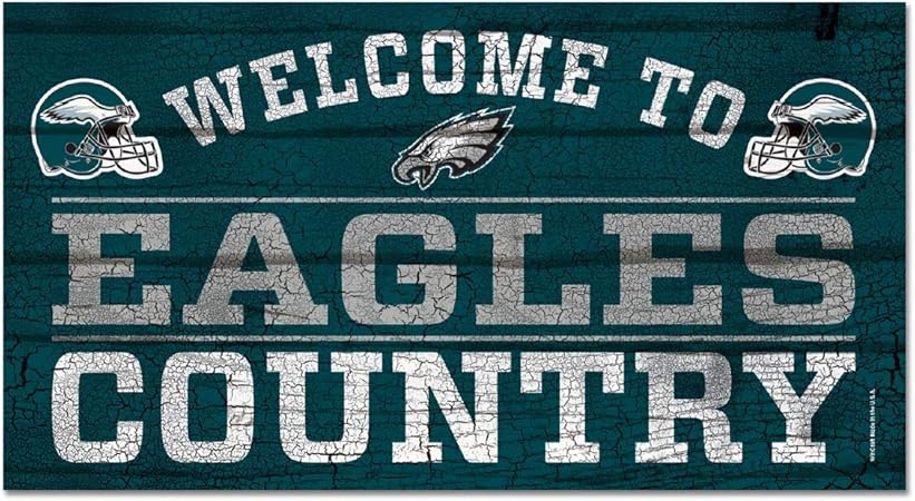 Wincraft NFL Philadelphia Eagles Wood Sign Holzschild Welcome to ...