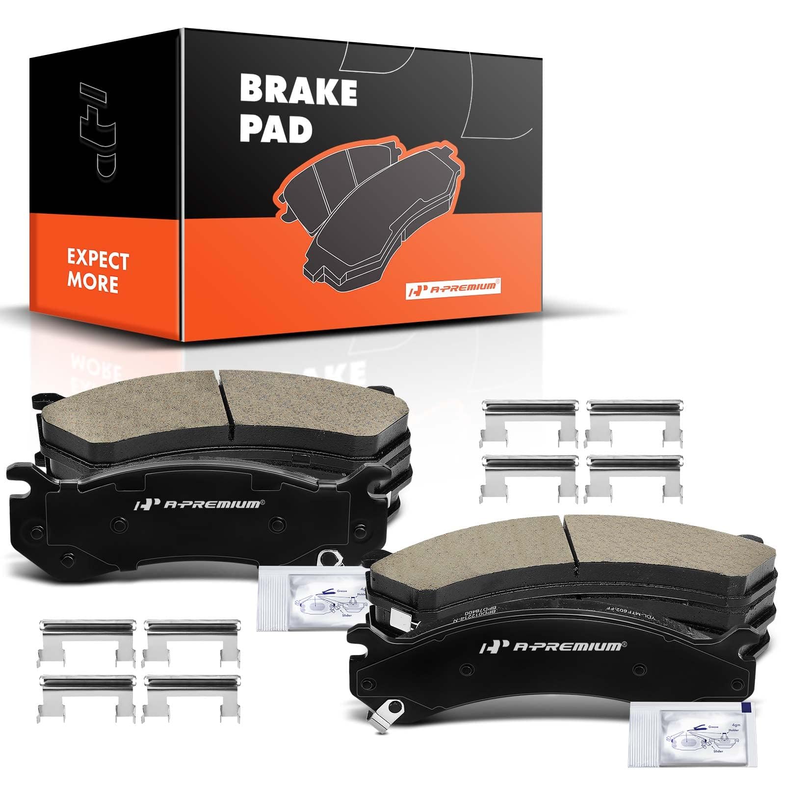 A-Premium Front & Rear Ceramic Disc Brake Pads Set Compatible with ...