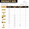 44PCS Brass DOT Air Fittings Assortment 1/4" 1/8" 3/8" 1/2" Push to ...
