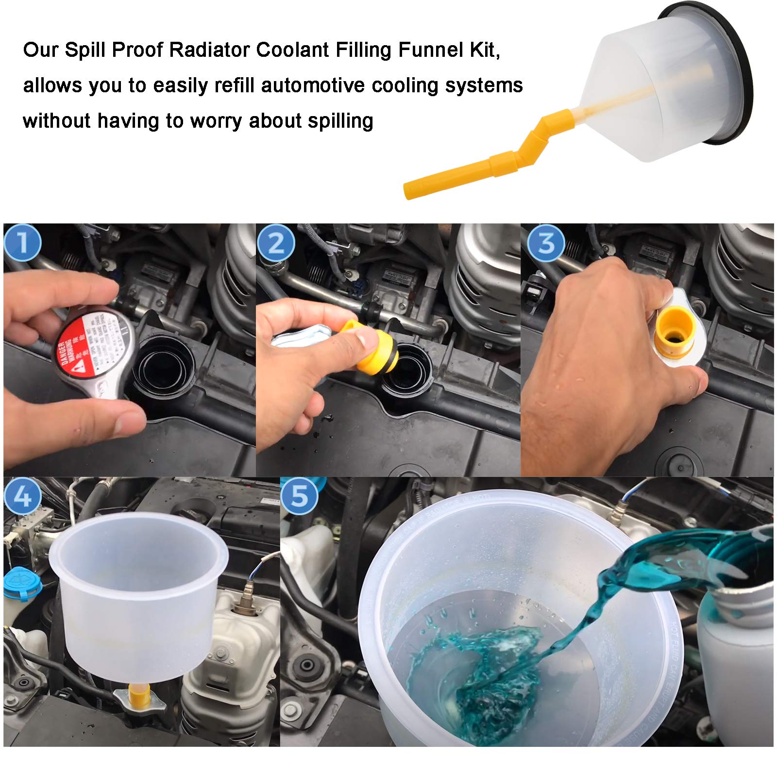 Mua LEIMo Spill Proof Coolant Filling Funnel Kit,Coolant Funnel Kit ...