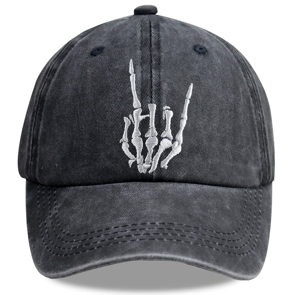 Skeleton Hand Hat, Skull Gifts for Men Women, Skull Finger Baseball Cap ...