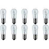 CEC Industries #6S6 24V Bulbs, 24 V, 6 W, E12 Base, S-6 Shape (Box of ...