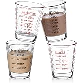 Amazon.com | SAIAOKJ Shot Glasses Measuring Cup Set 6 Pack Espresso ...