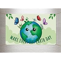 Amazon.com : Happy Earth Day Photo Booth Backdrop Travel Themed Party ...