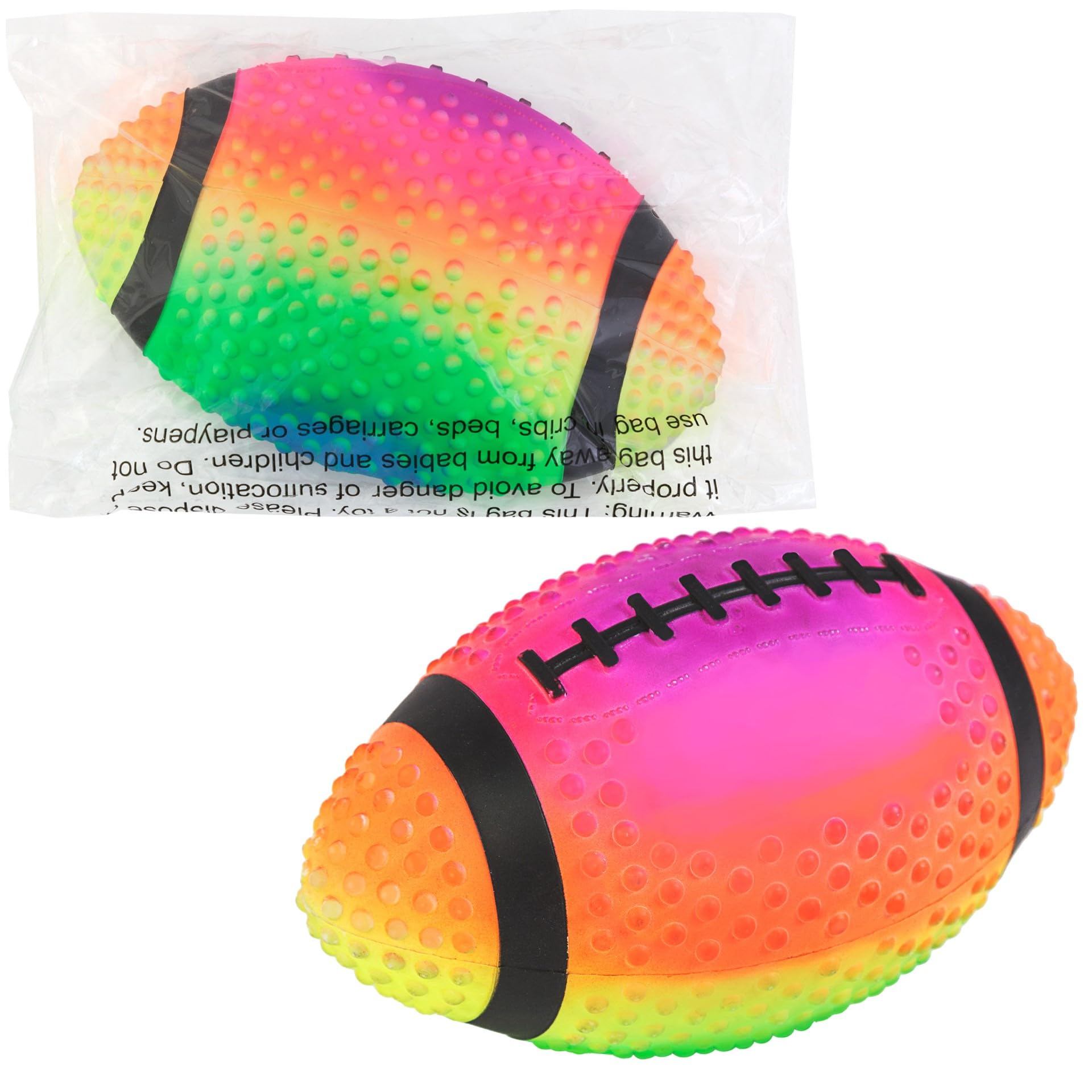 Mua Practice Football Neon Rainbow Colored 9" Spiked for gripping ...