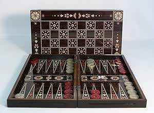 Amazon.com: World Wise Imports 19 in. Floral Wooden Backgammon Set with ...