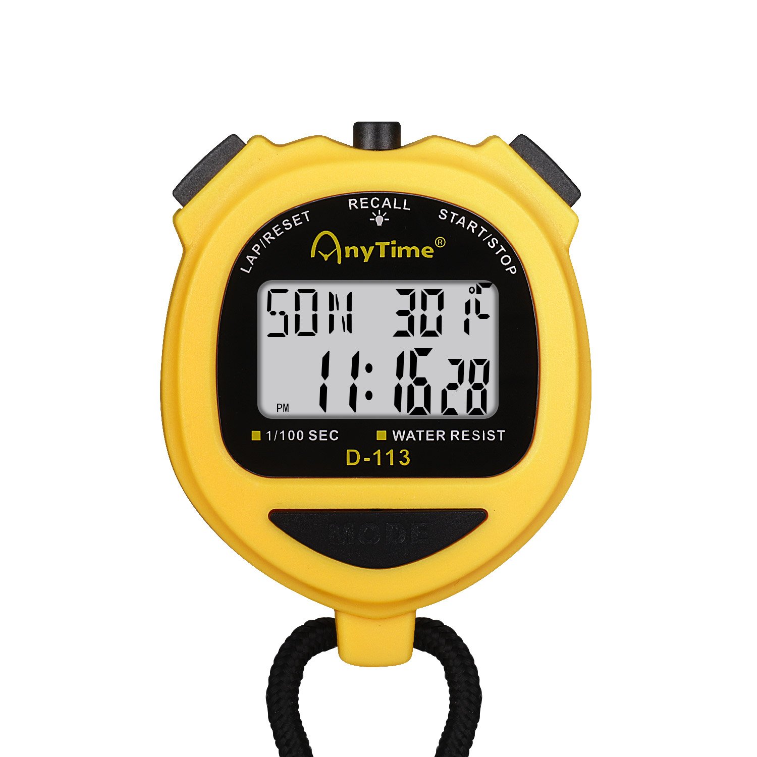 Flexzion Digital Stopwatch Timer Clock Countdown Stop Watch Water