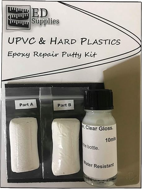 White UPVC & Hard Plastic Epoxy Repair Putty Kit - Repairs Chips ...